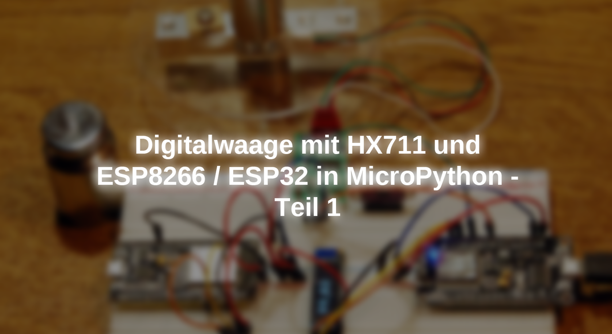 Digitalwaage mit HX711 und ESP8266 / ESP32 in MicroPython - Teil 1