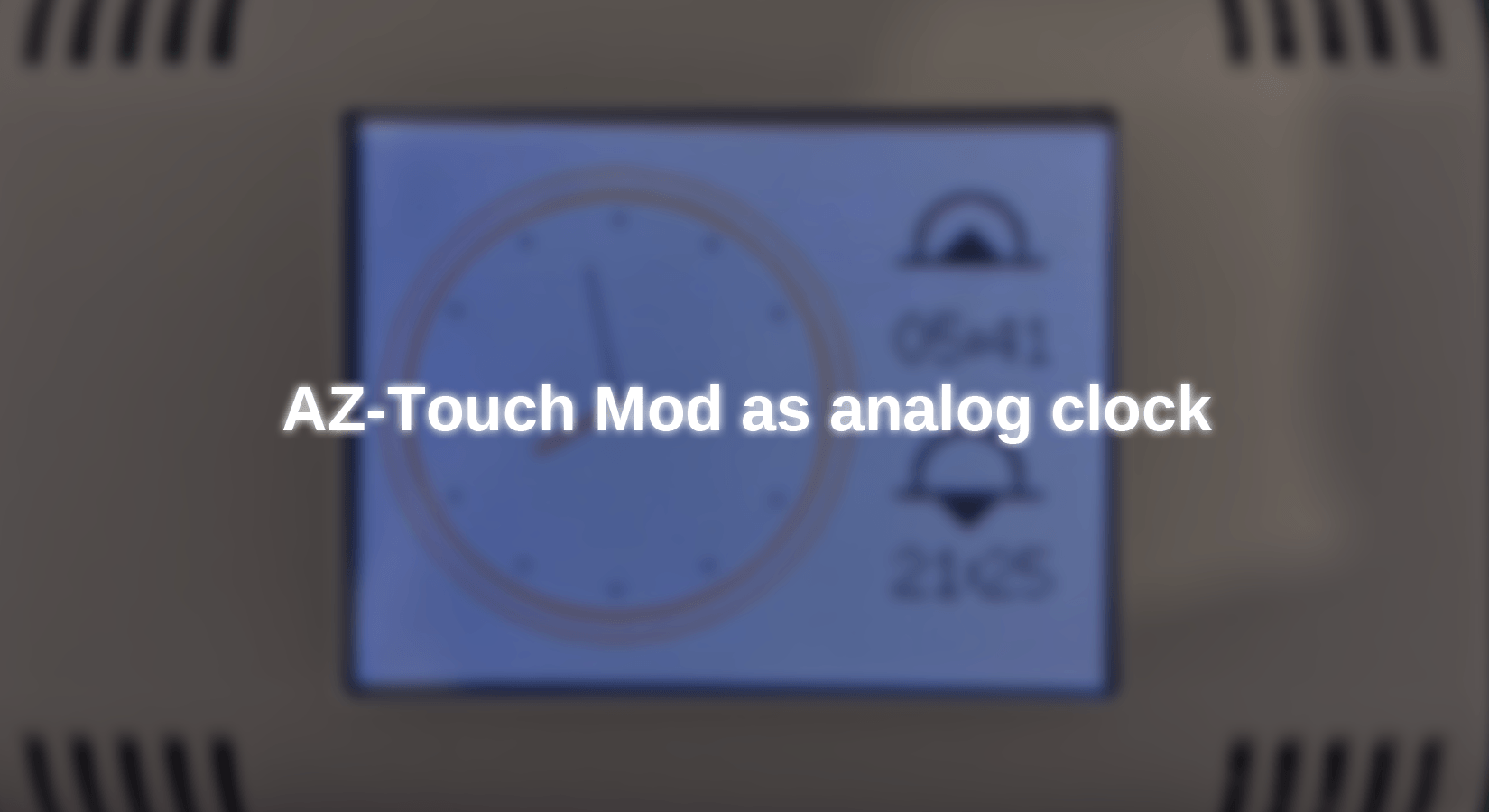 AZ-Touch Mod als analoge Uhr mit Anzeige für Sonnenauf und -untergang