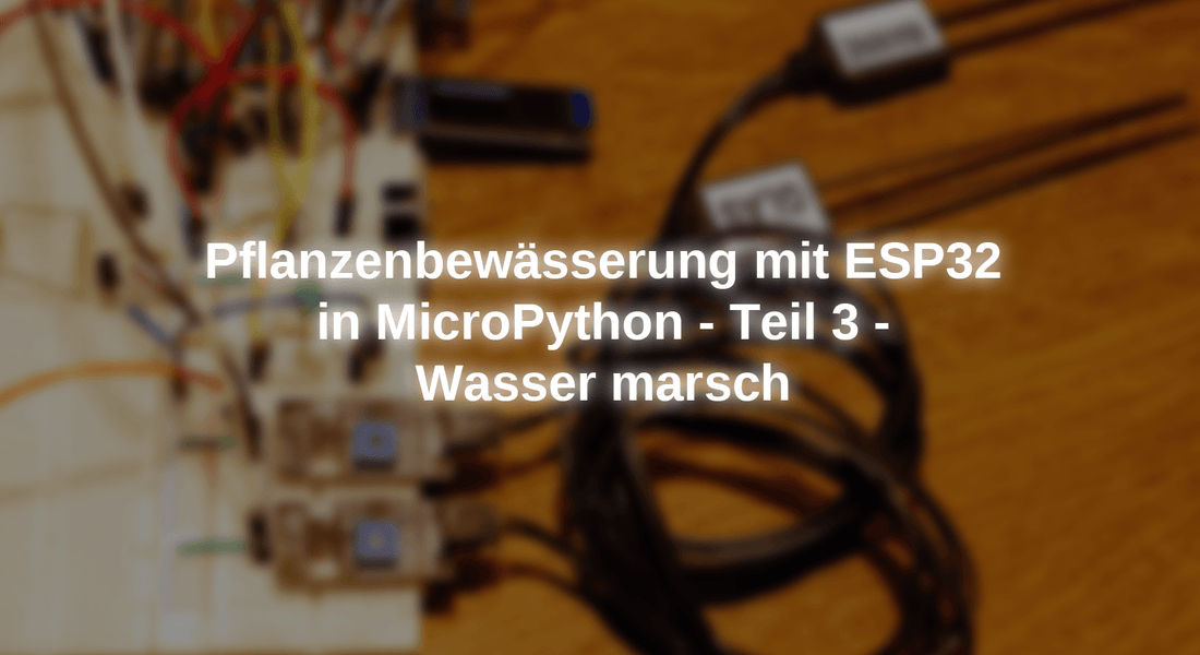 Pflanzenbewässerung mit ESP32 in MicroPython - Teil 3 - Wasser marsch