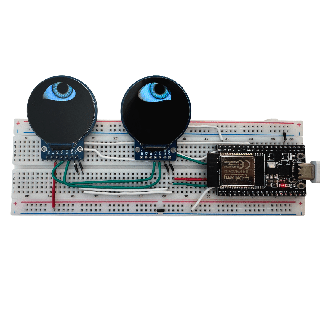 Animated eyes with ESP32 and round 1.28″ TFT display