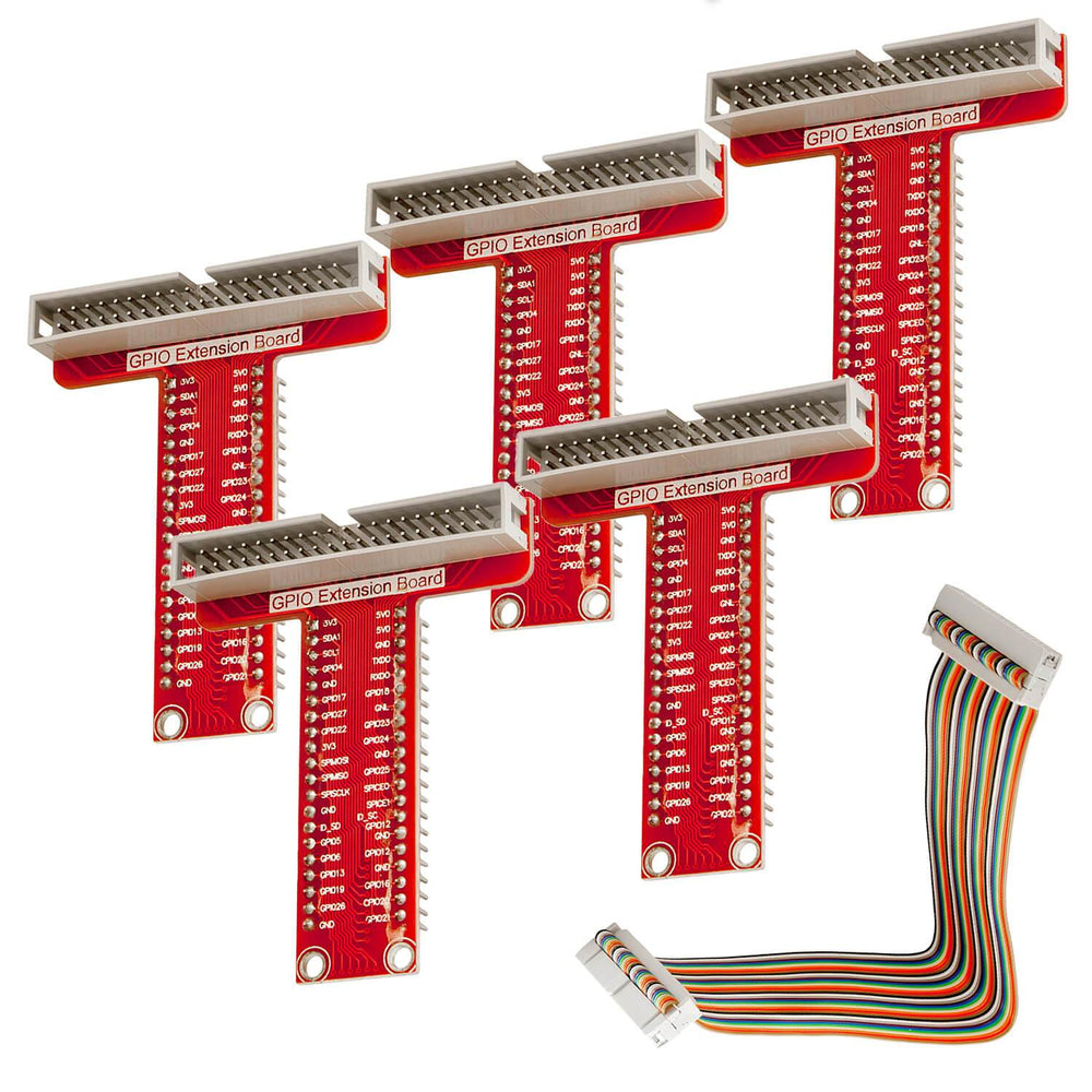 40 Pins GPIO Breakout Board and compatible flat ribbon ribbon cable