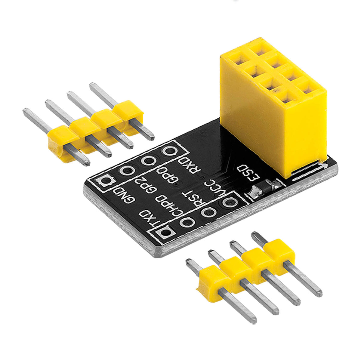 Breadboard adapter for ESP-01 Breadboard-to-ESP8266 01 Serial Wireless ...