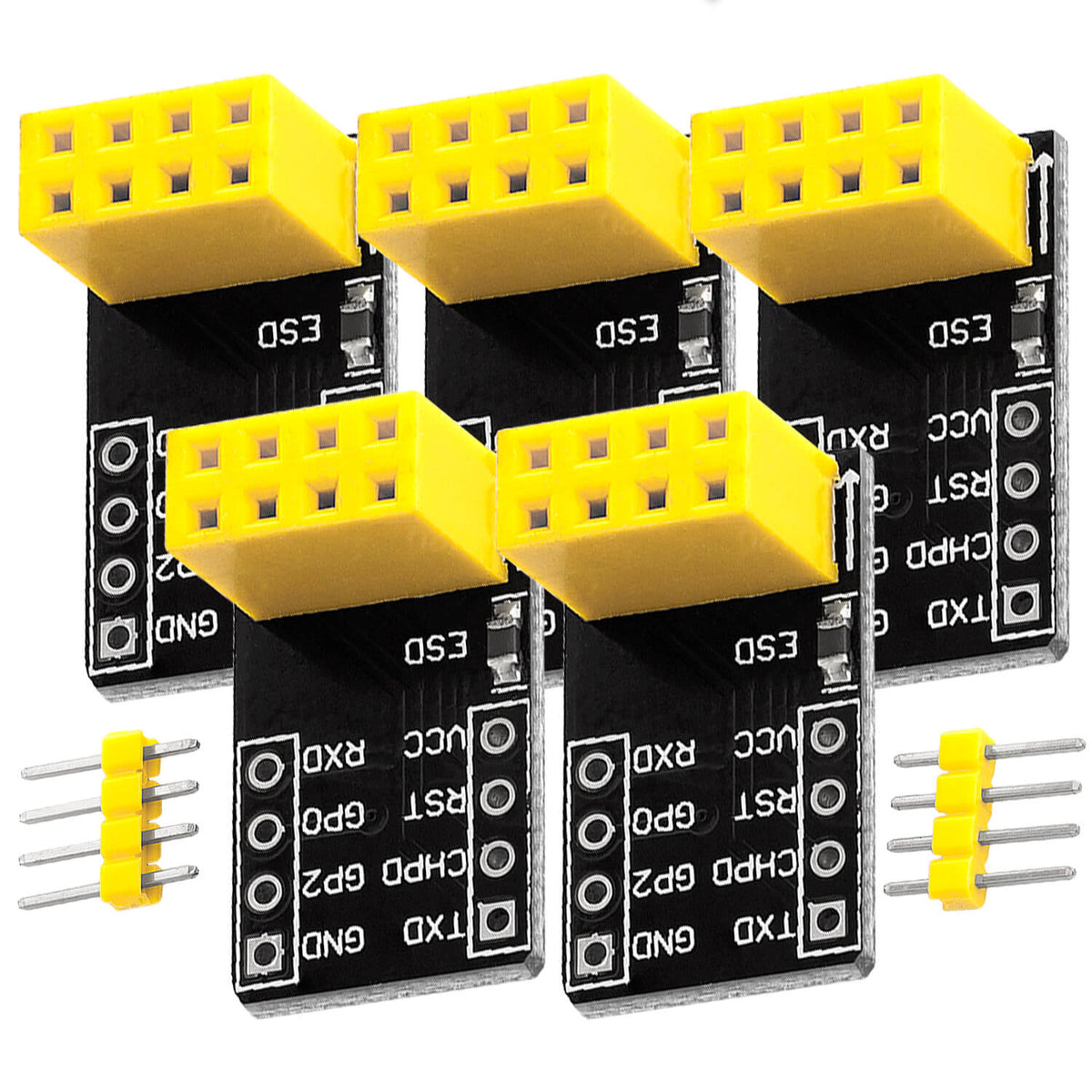 Breadboard adapter for ESP-01 Breadboard-to-ESP8266 01 Serial Wireless ...