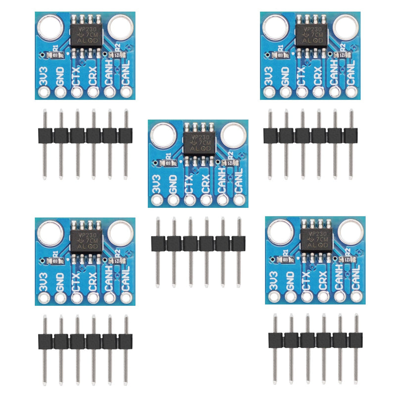 CAN bus transceiver breakout board, VP230, compatible with ISO 11898-2