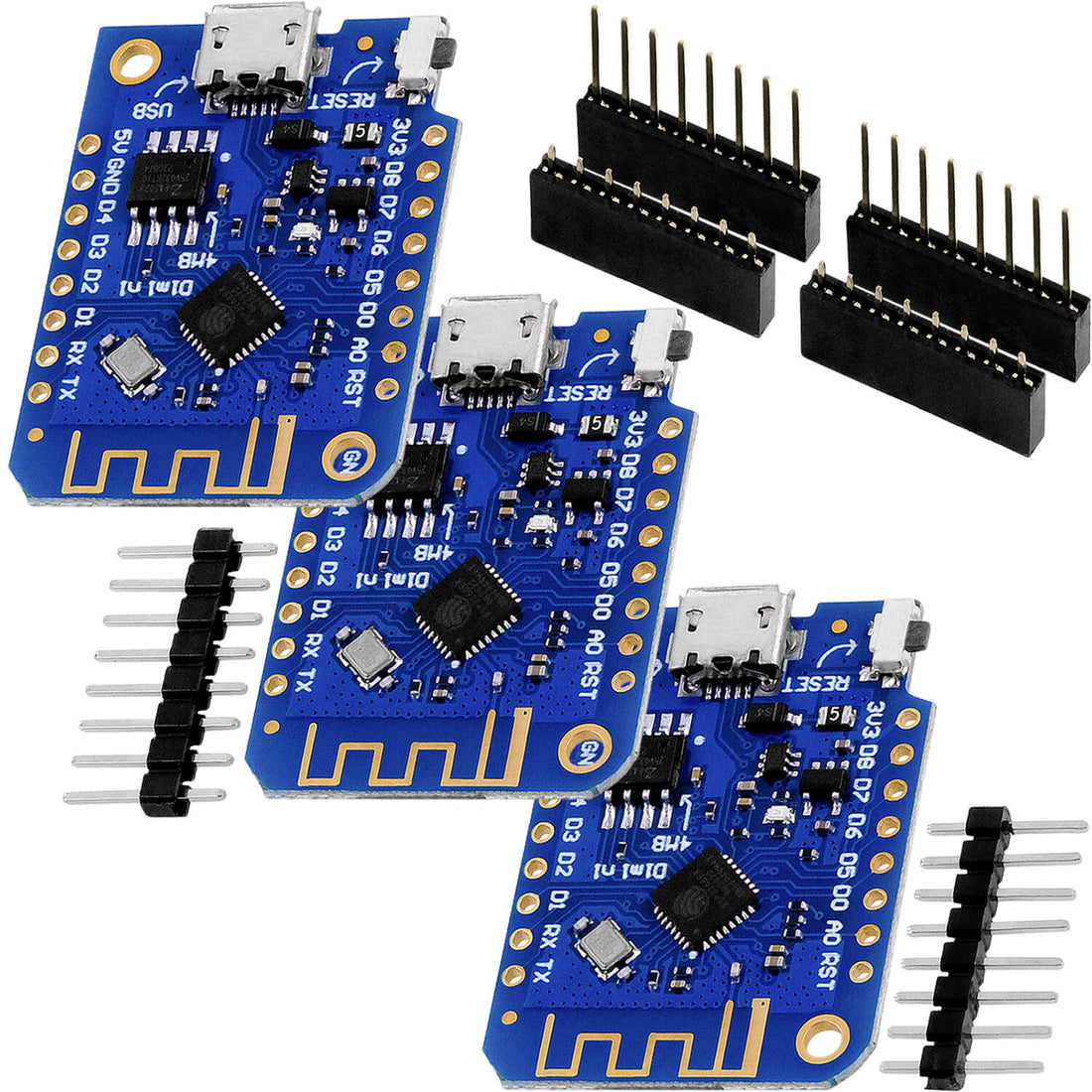 D1 Mini V3 NodeMCU mit ESP8266-12F WLAN Modul kompatibel mit Arduino