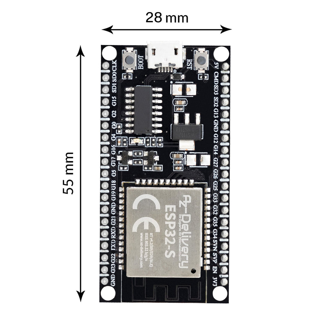 ESP32S NodeMCU WLAN WiFi Dev Kit C mit CH340 kompatibel mit Arduino