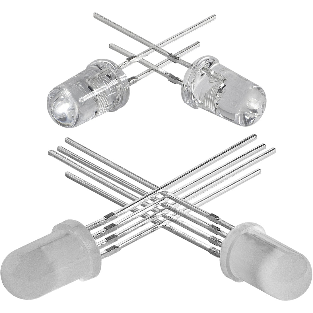 LED light -emitting assortment kit, 350 pieces, 3mm & 5mm, 5 colors