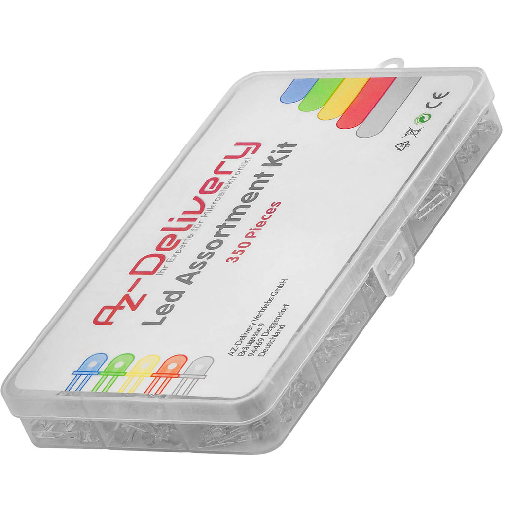 LED Leuchtdioden Sortiment Kit, 350 Stück, 3mm & 5mm, 5 Farben