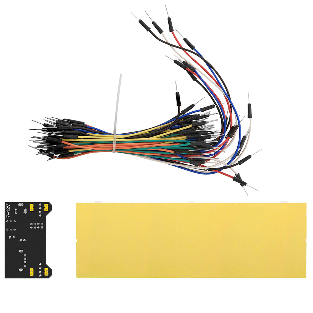 MB 102 Breadboard Kit - 830 Breadboard, power supply adapter 3.3V 5V ...