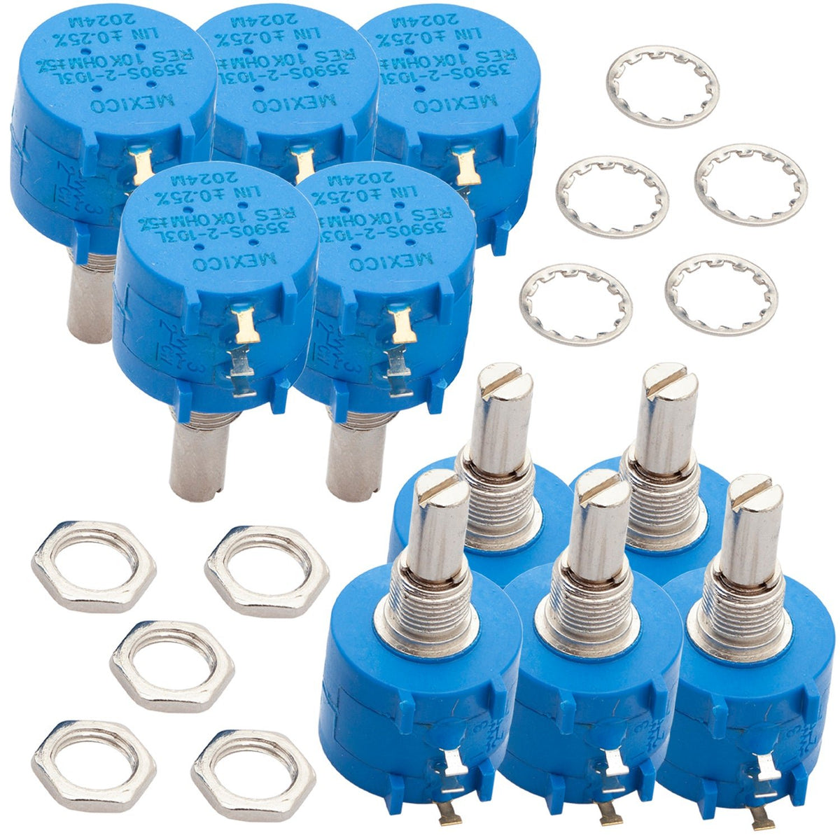 Multi-turn rotary potentiometer with protection resistor 3590S 10K Ohm