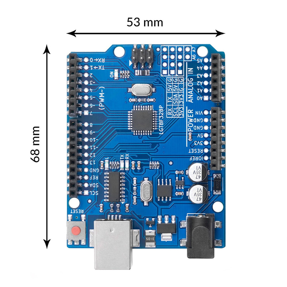 Mikrocontroller Board LGT8F328P mit CH340 kompatibel mit Arduino IDE