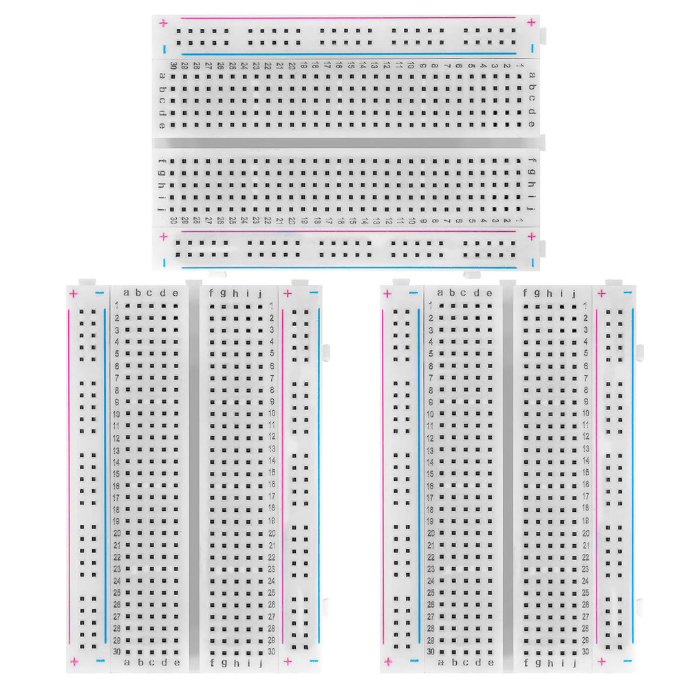 Mini Breadboard 400 PIN with 4 power rails for jumper cable