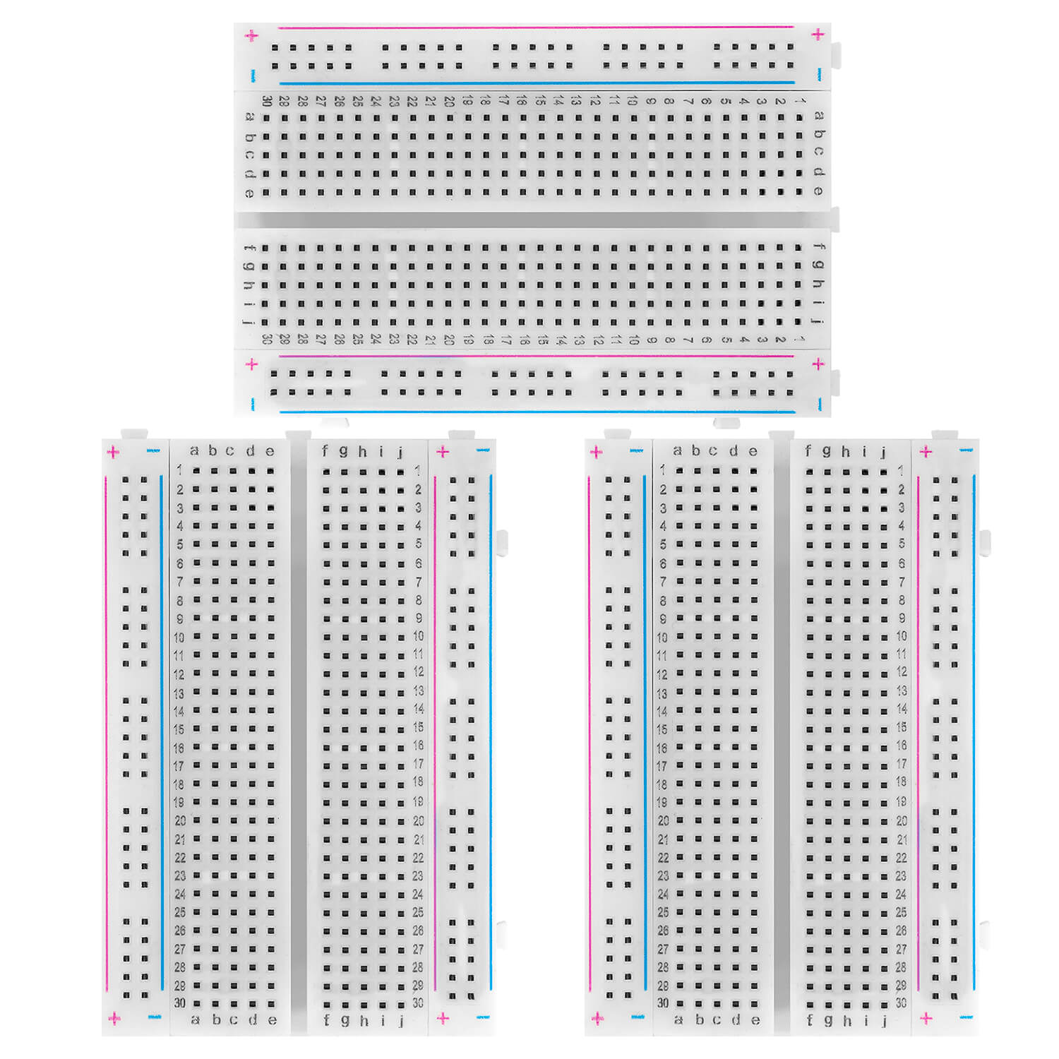 Mini Breadboard 400 PIN with 4 power rails for jumper cable