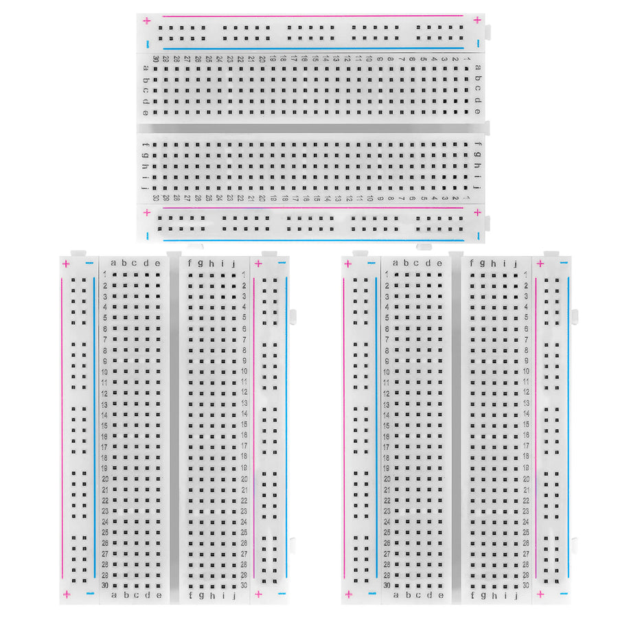 Mini Breadboard 400 PIN with 4 power rails for jumper cable