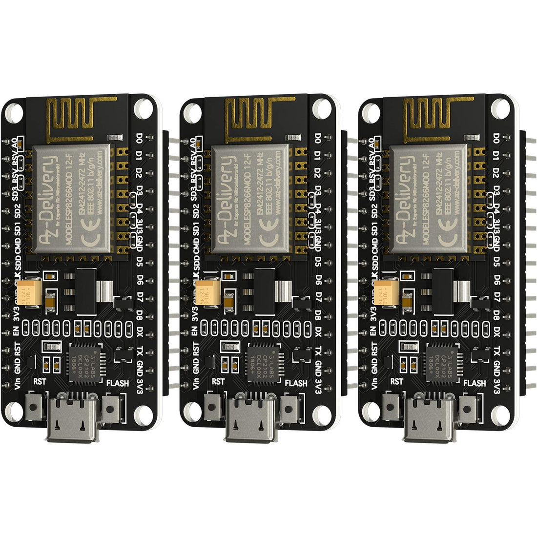 NodeMCU LUA Amica Modul mit ESP8266 12F bei az-delivery.de