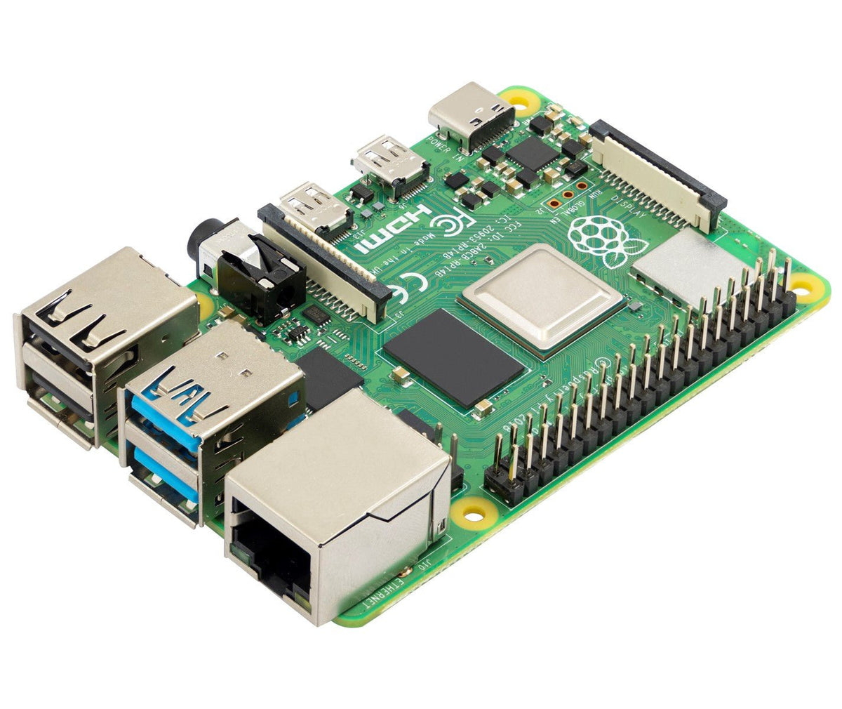 Raspberry Pi 4 B | 4GB RAM | Single Board Computer | 4x1.8 GHz CPU | W