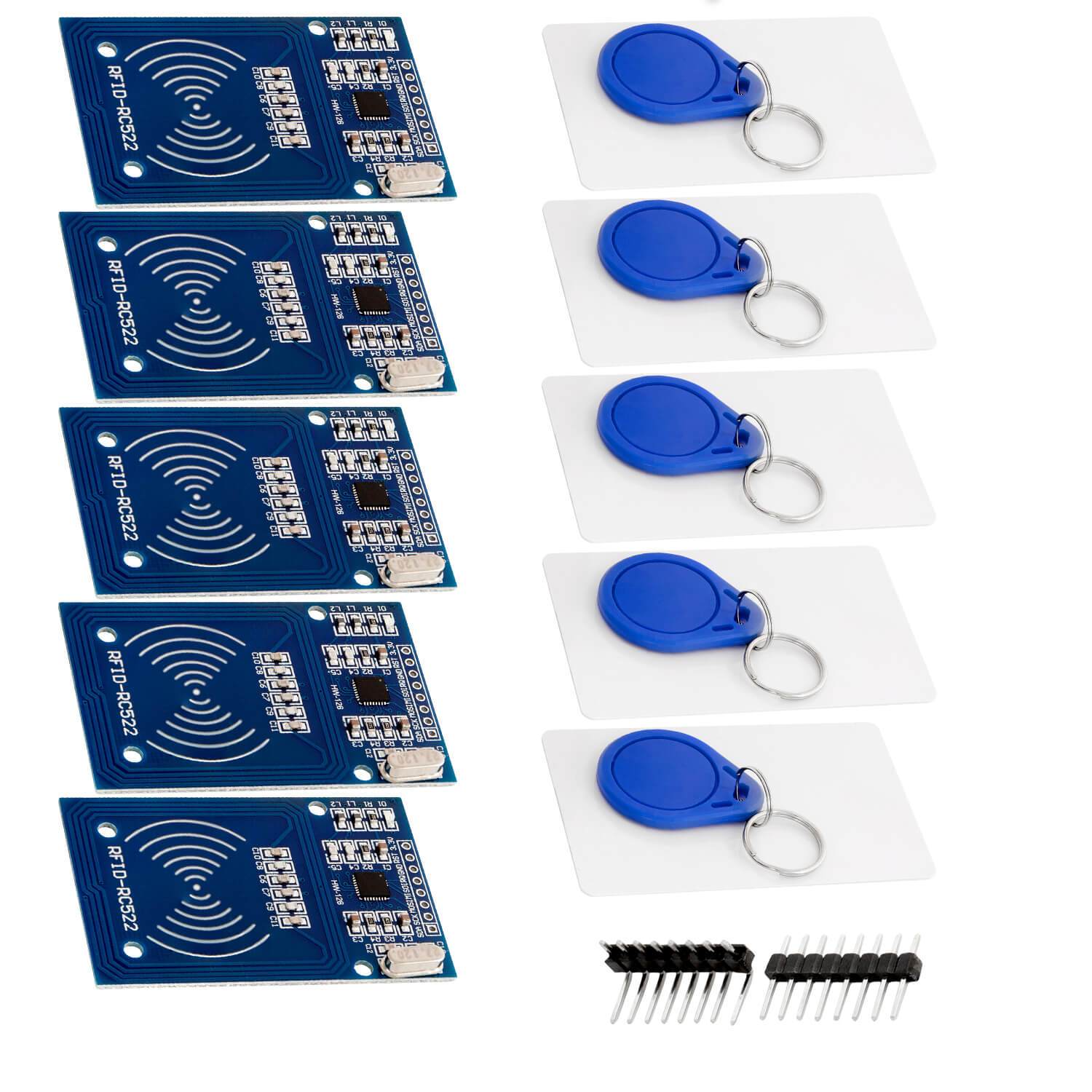 RFID Kit RC522 mit Reader, Chip und Card für Raspberry Pi und Co. (13,