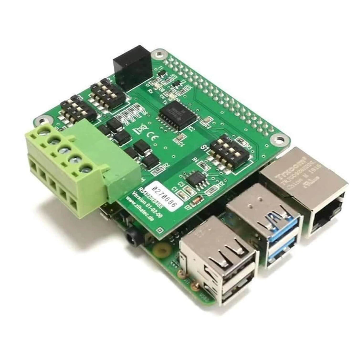RS422 / RS485 HAT für Raspberry Pi mit galvanischer Trennung