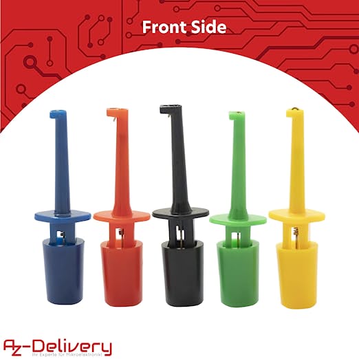Test hook clips sample test leads compatible with Dupont pin bar