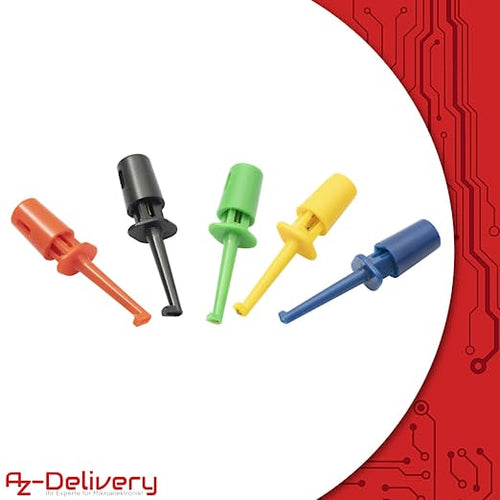 Test hook clips sample test leads compatible with Dupont pin bar