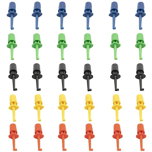 Test hook clips sample test leads compatible with Dupont pin bar