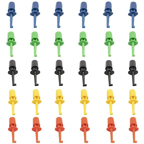 Test hook clips sample test leads compatible with Dupont pin bar